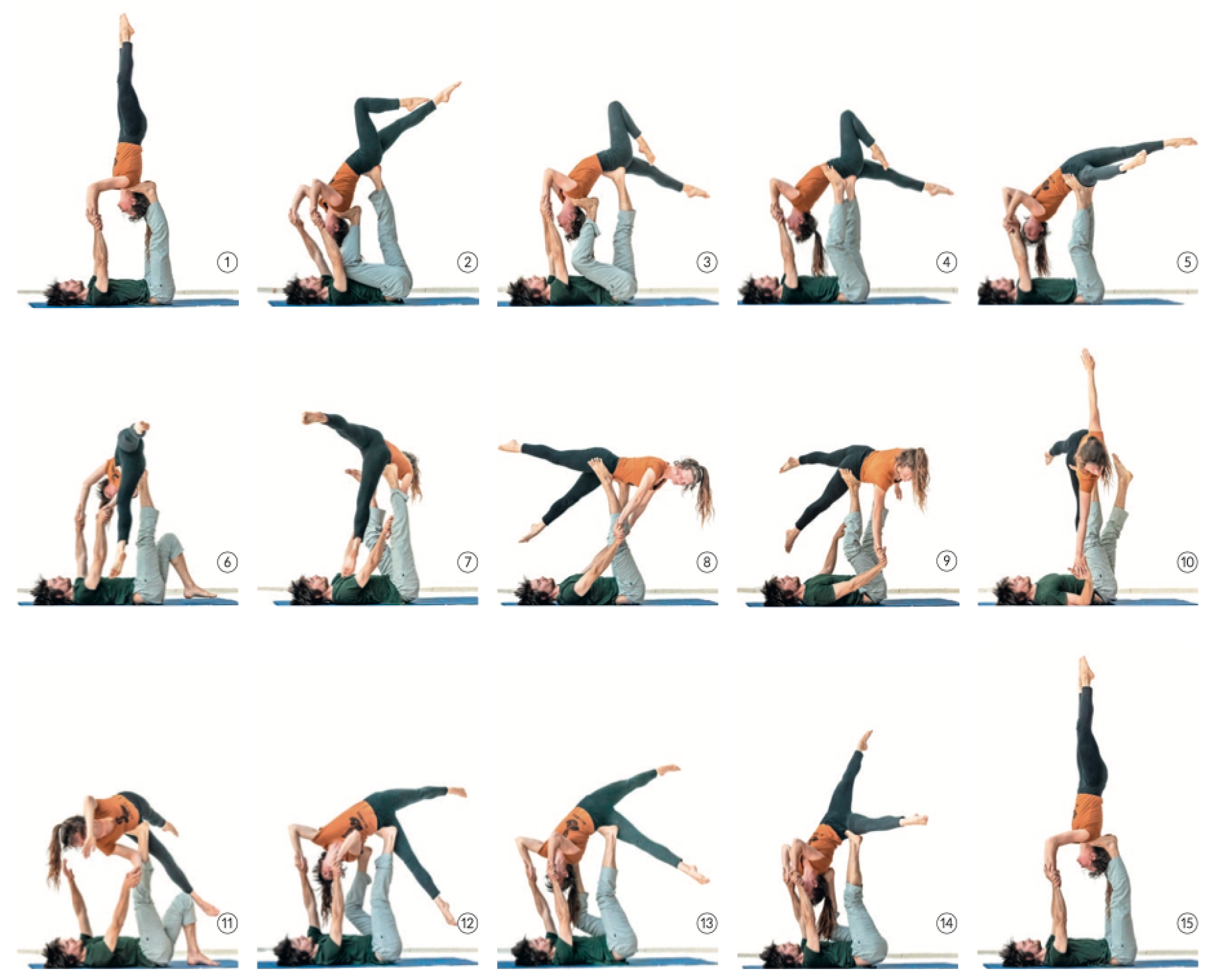 ACRONYC - AcroYoga Book with 40 Poses & Transitions